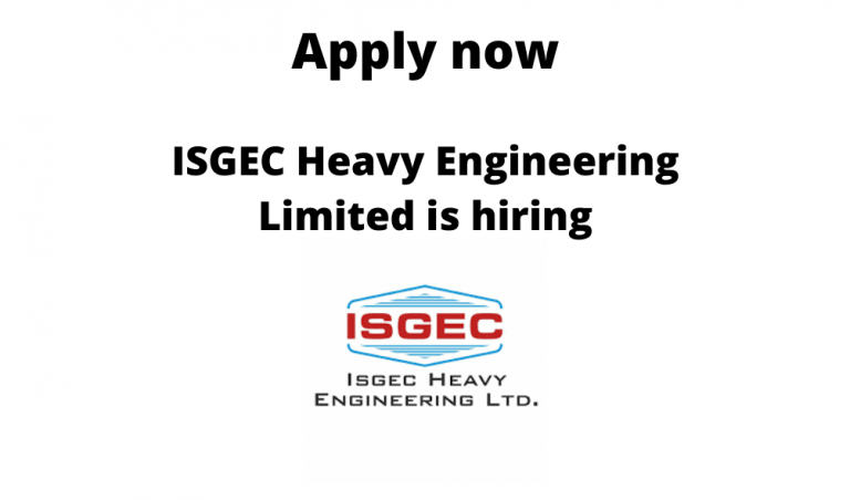 ISGEC Heavy Engineering is Hiring | Planning Engineer | BE/ BTech in ...